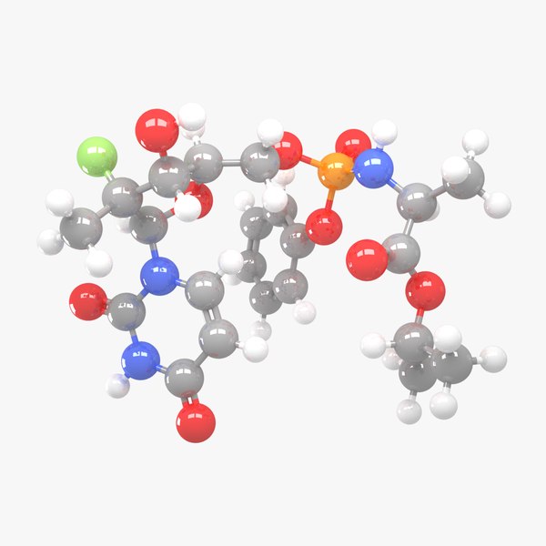 3D Sofosbuvir - C22H29FN3O9P Molecular Structure model - TurboSquid 1746180