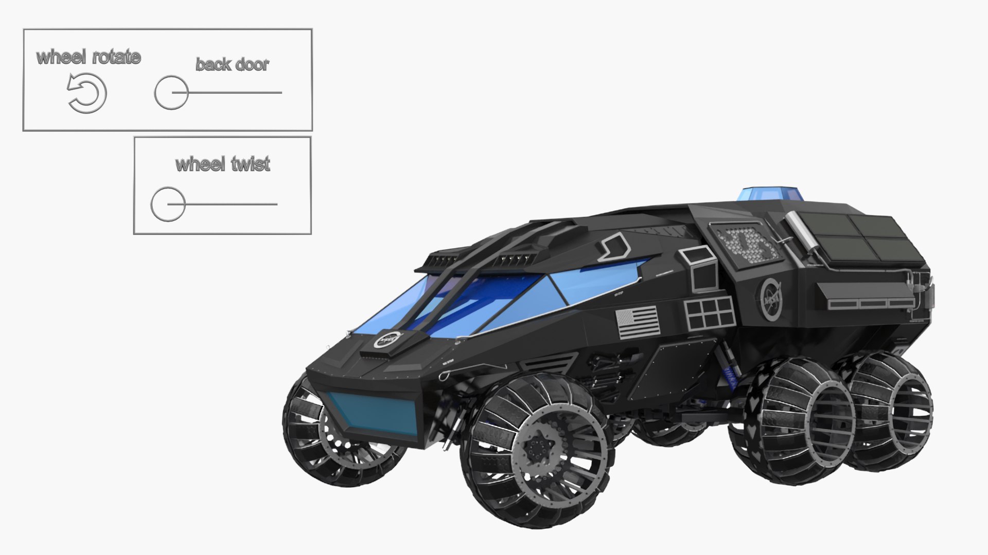 Futuristic Mars Rover In Cave Rigged 3D Model - TurboSquid 2292898