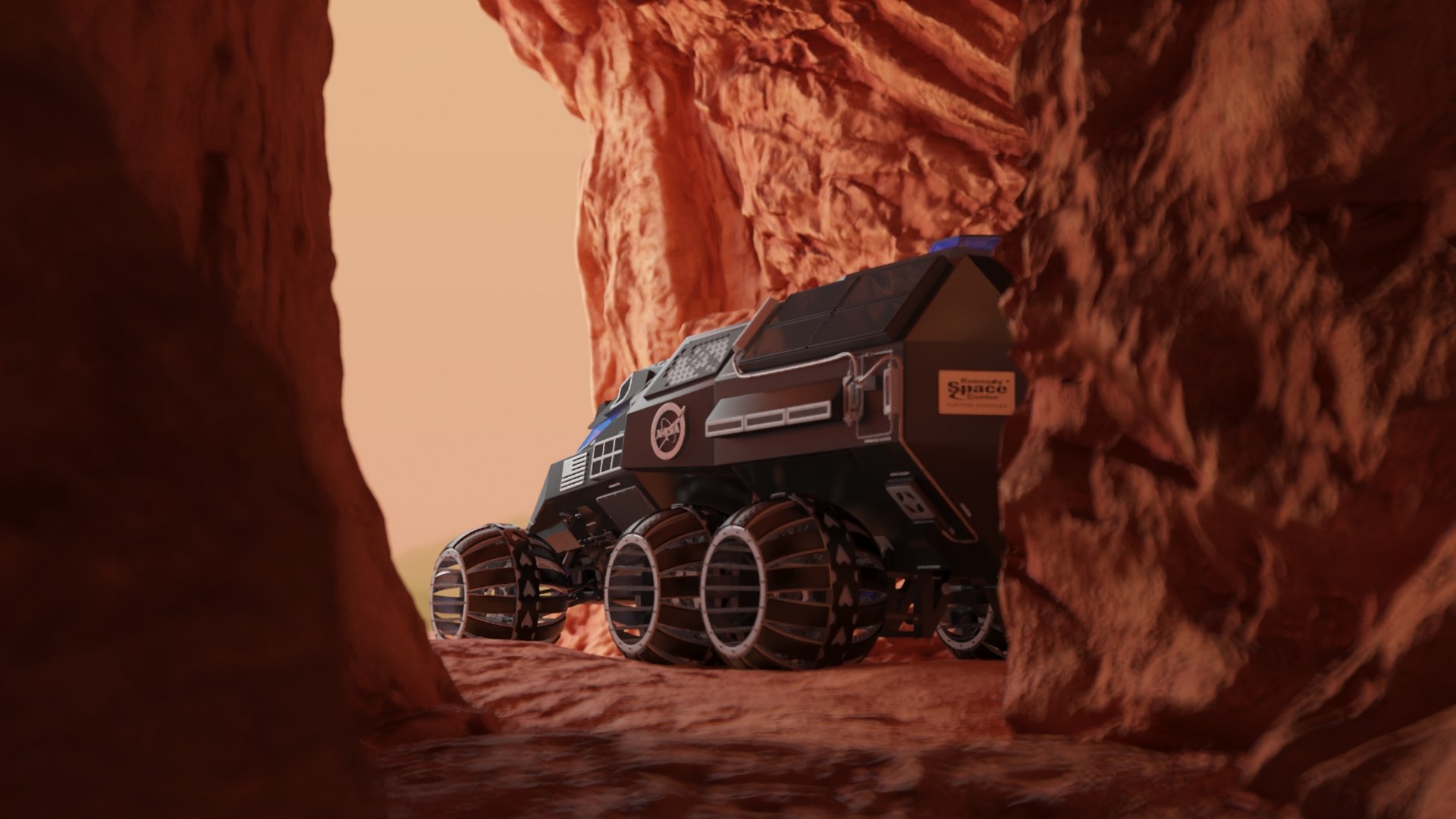 Futuristic Mars Rover In Cave Rigged 3D Model - TurboSquid 2292898
