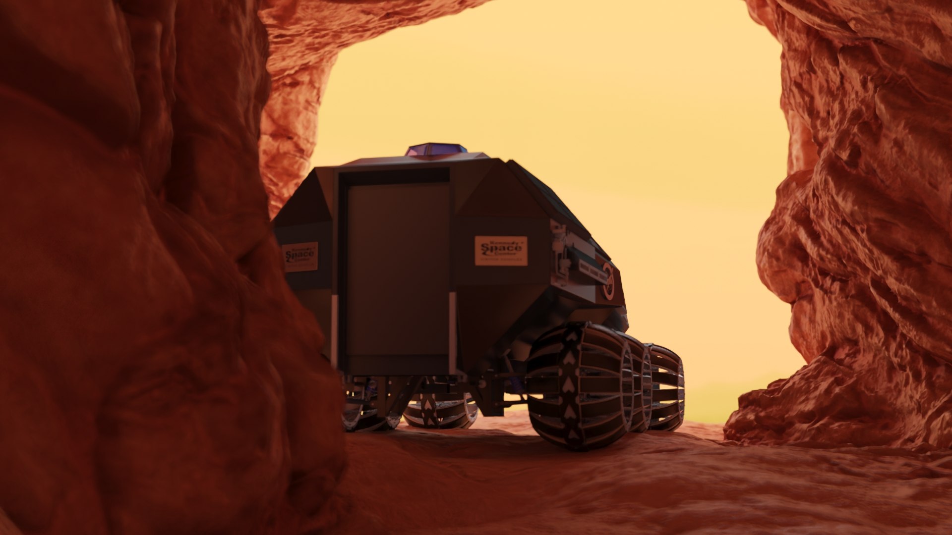 Futuristic Mars Rover In Cave Rigged 3D Model - TurboSquid 2292898