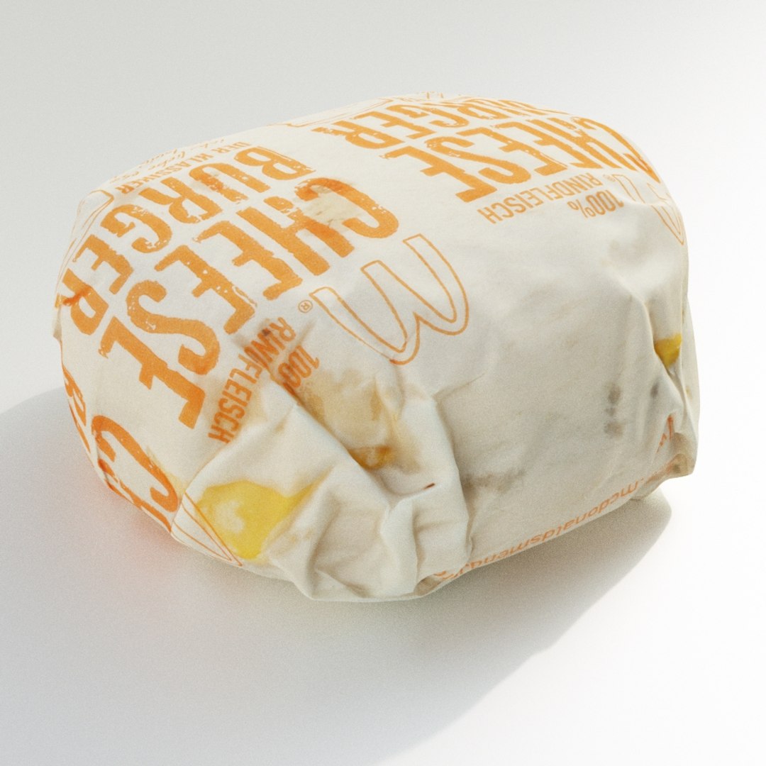 3D Packaged Cheeseburger Model - TurboSquid 1426384