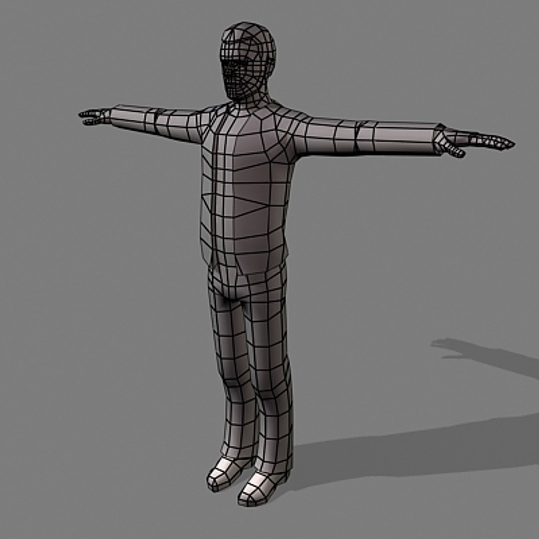male civilian 3d model