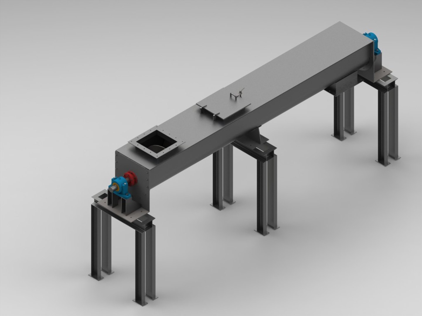 Screw Conveyor Components 3d Model