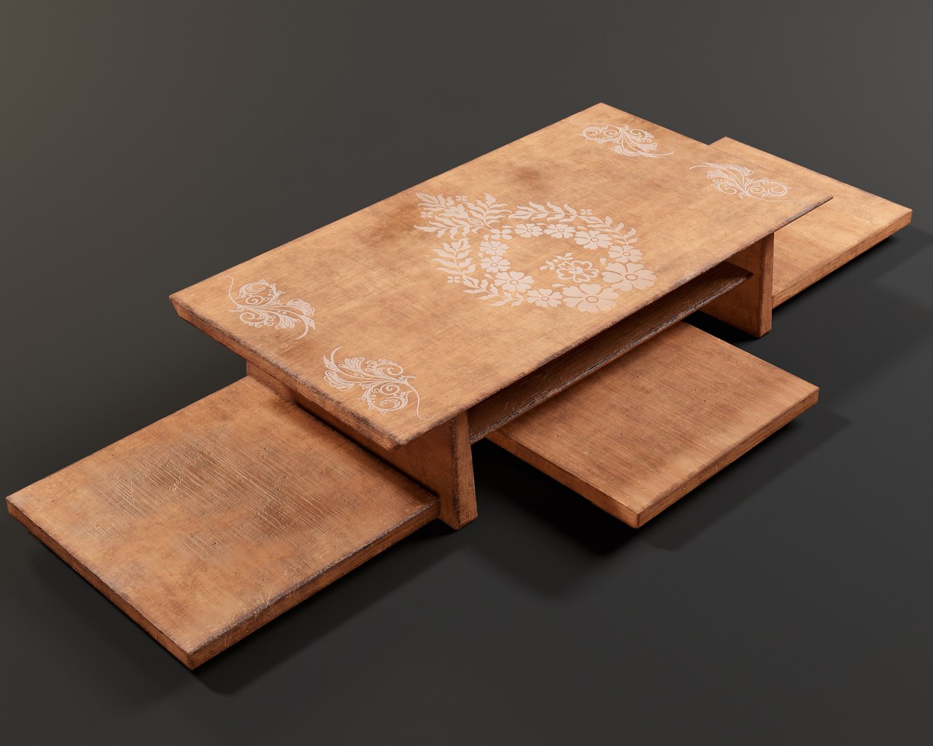 Japanese Short Dining Table 3D - TurboSquid 2357189