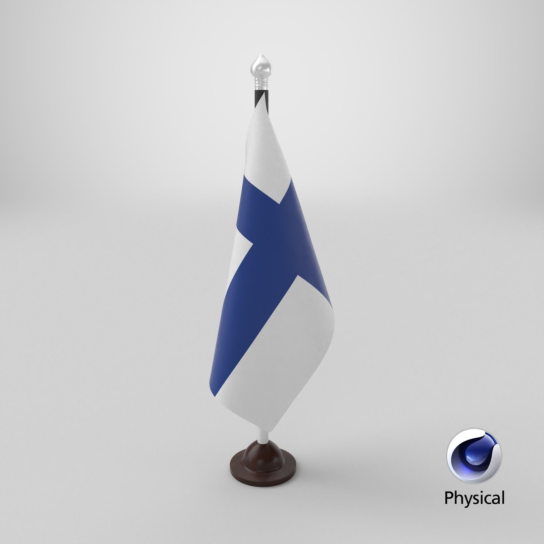 Finland Flag Stand 3D Model - TurboSquid 2508122