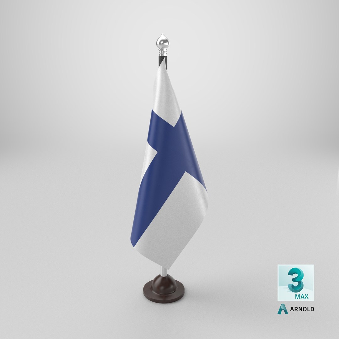 Finland Flag Stand 3D Model - TurboSquid 2508122