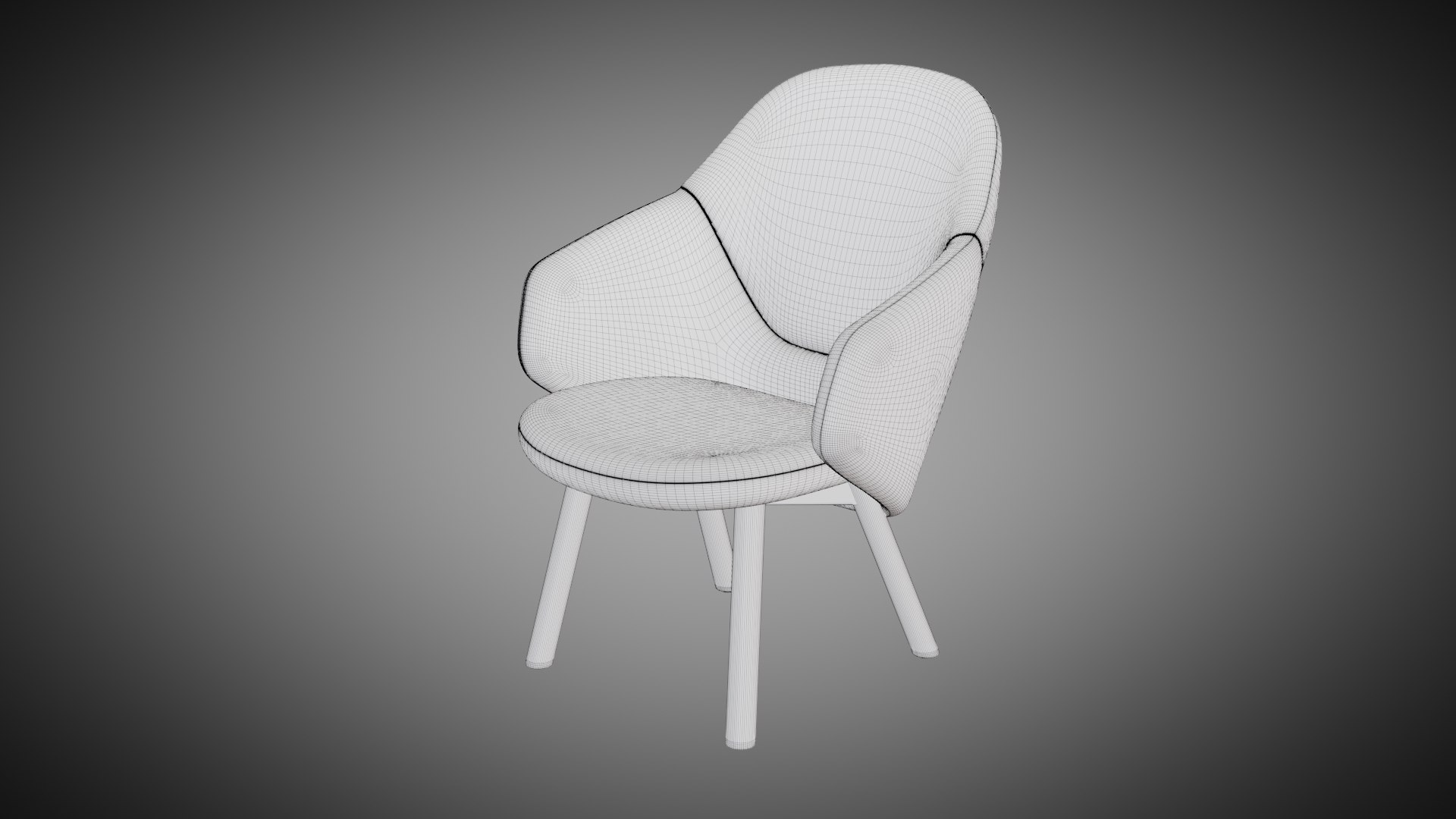 3D model Alba Lounge Armchair by Ton - TurboSquid 1752371