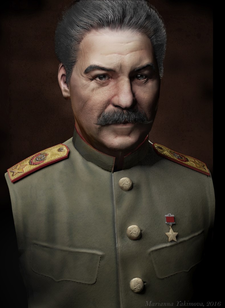 bust stalin 3d obj