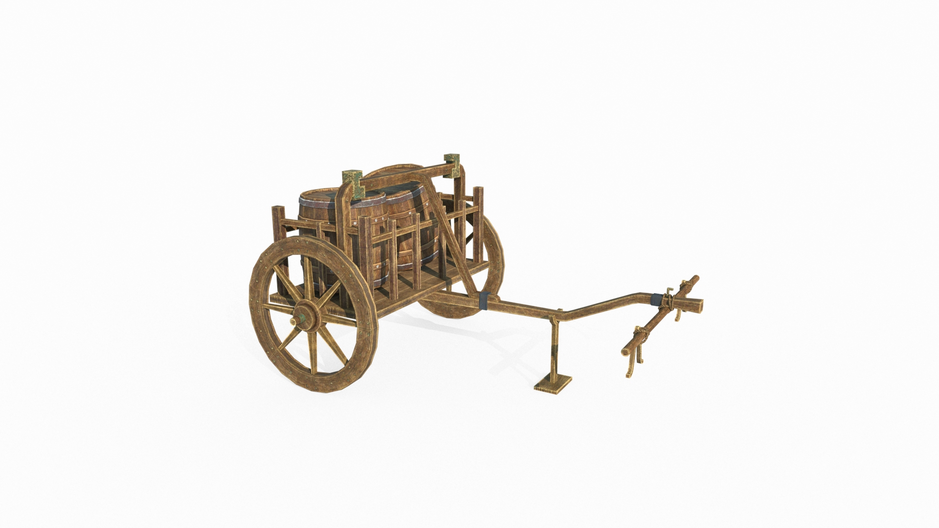 3D model Ancient handcart - TurboSquid 2149746