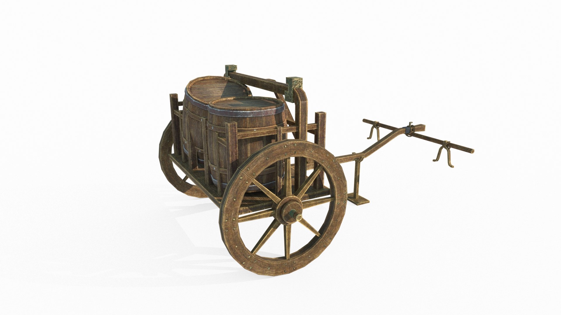 3D model Ancient handcart - TurboSquid 2149746