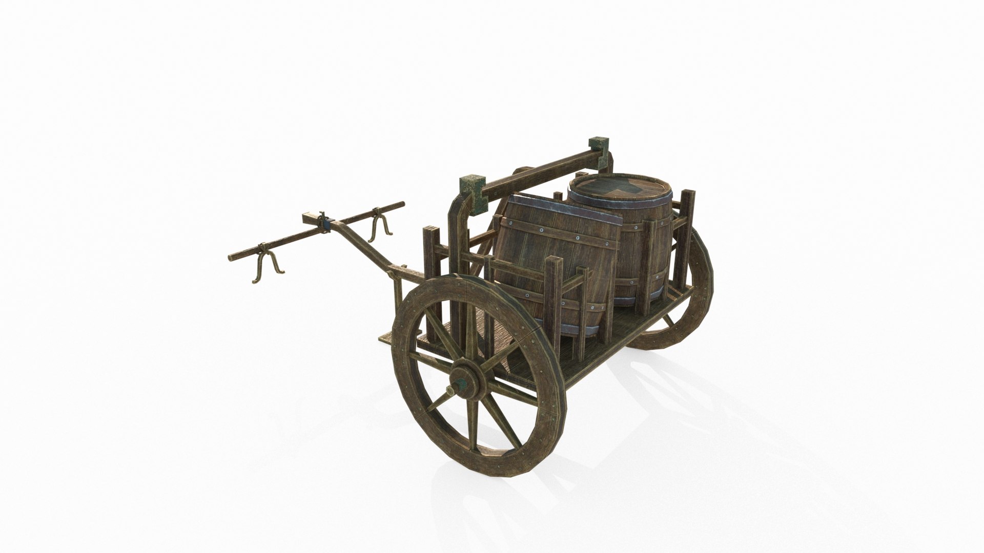 3D model Ancient handcart - TurboSquid 2149746