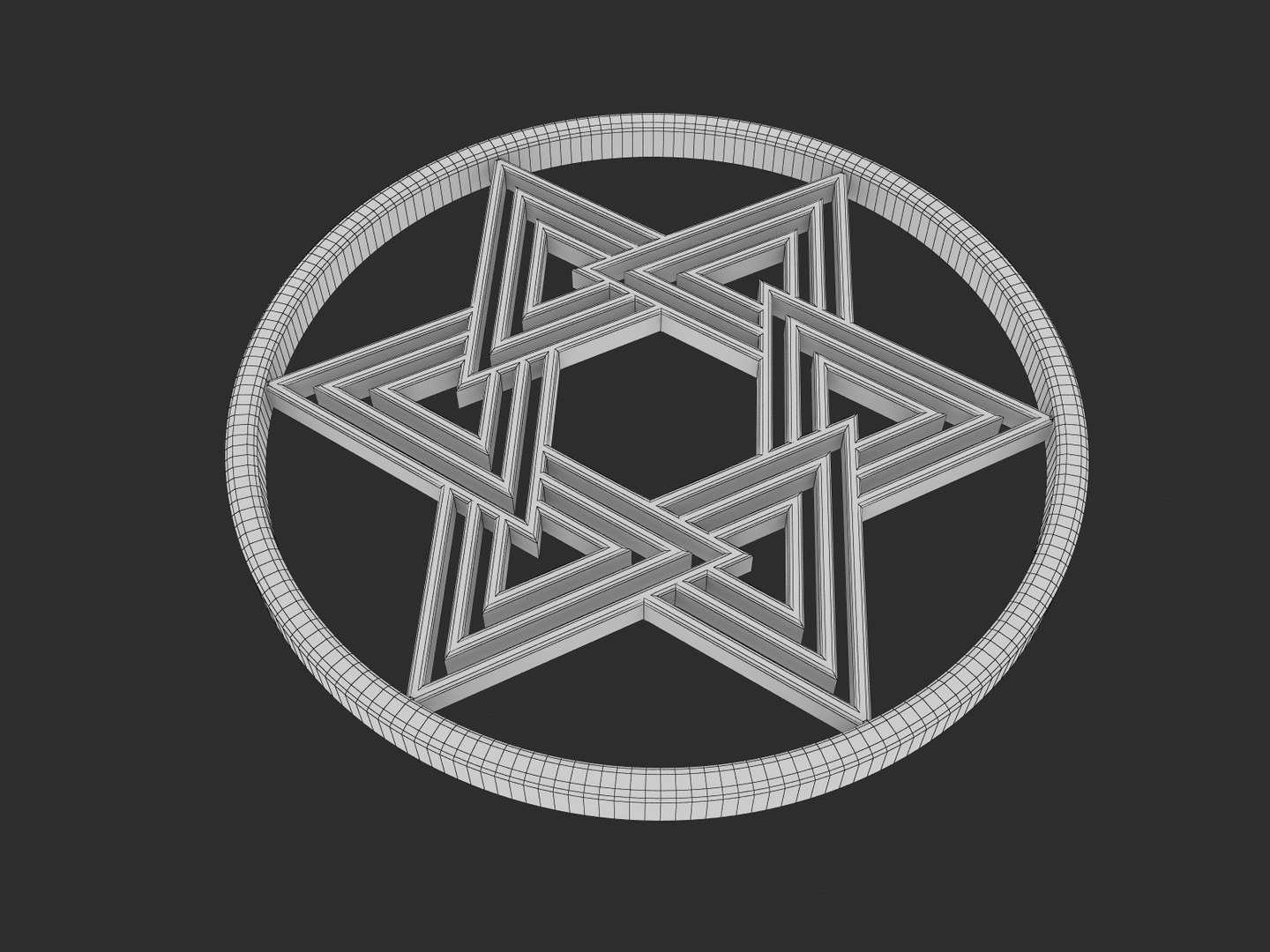 3D Star David Circle - TurboSquid 1417029