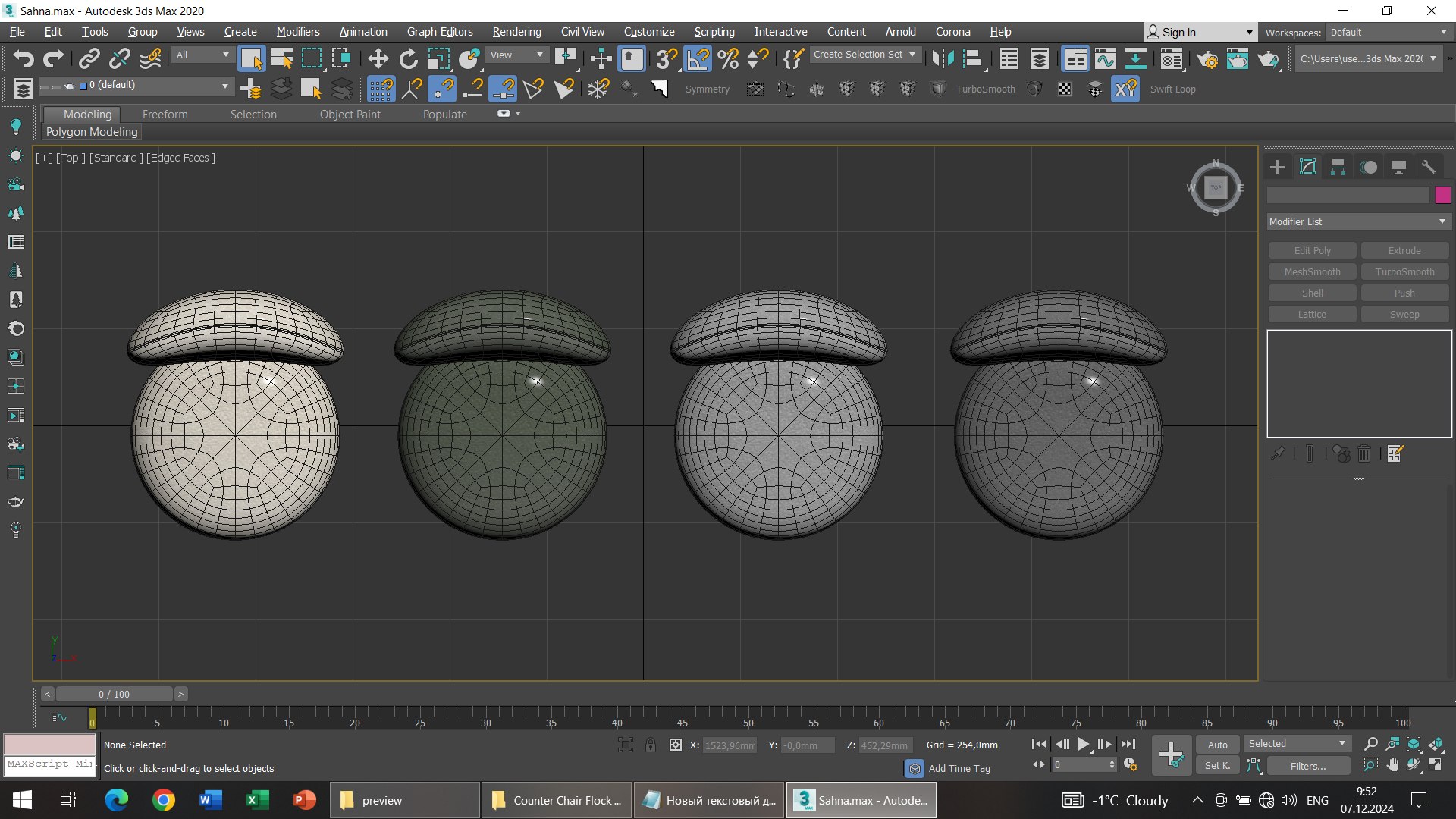 Counter Chair Flock CS1 3D Model - TurboSquid 2320710