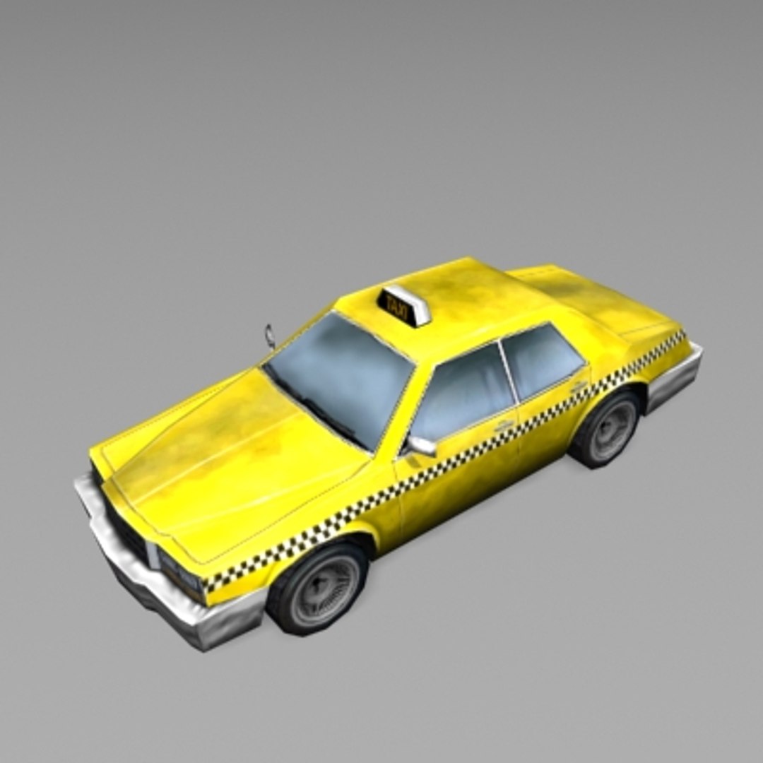 Car Taxi Cab 3d Model