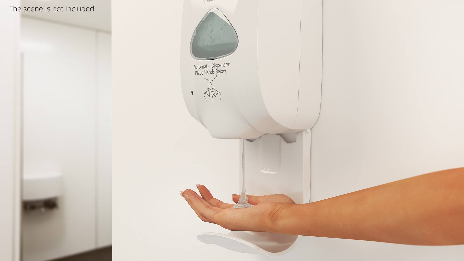 Purell Hand Sanitizer Dispenser Wall Mounted White 3D Model ...