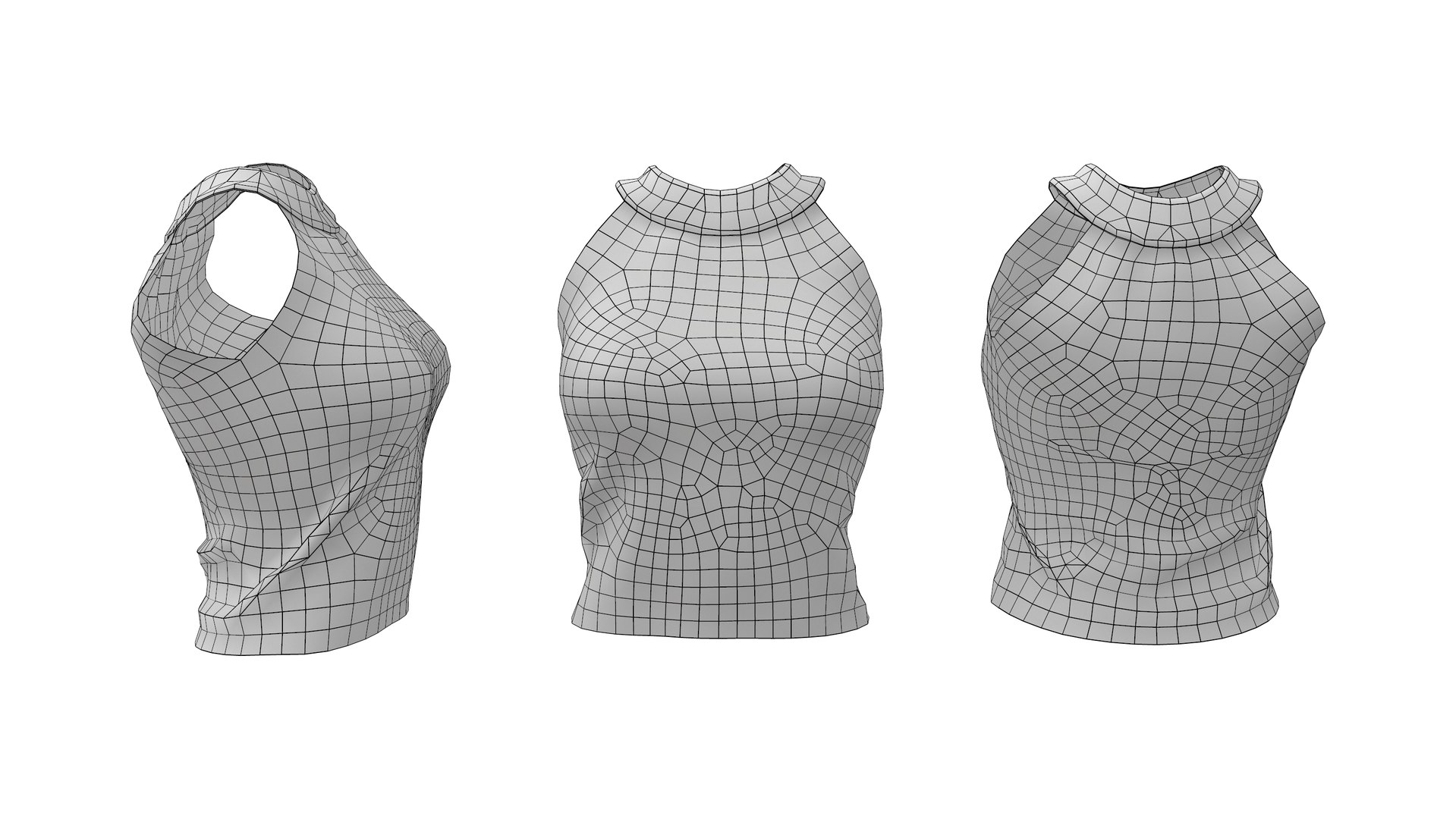 Summer Wooly Crop Top 3D model - TurboSquid 1765534