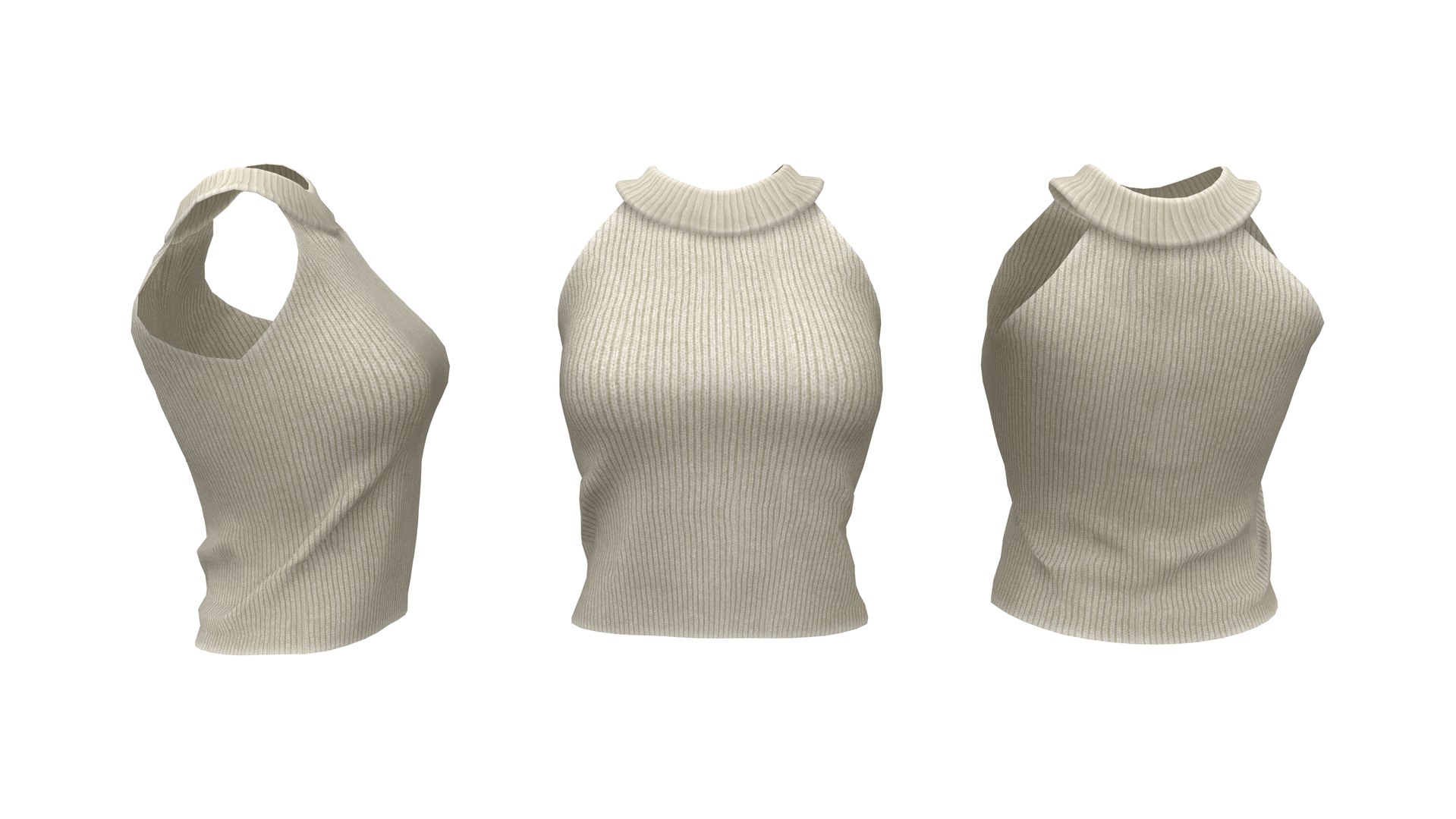 Summer Wooly Crop Top 3D model - TurboSquid 1765534