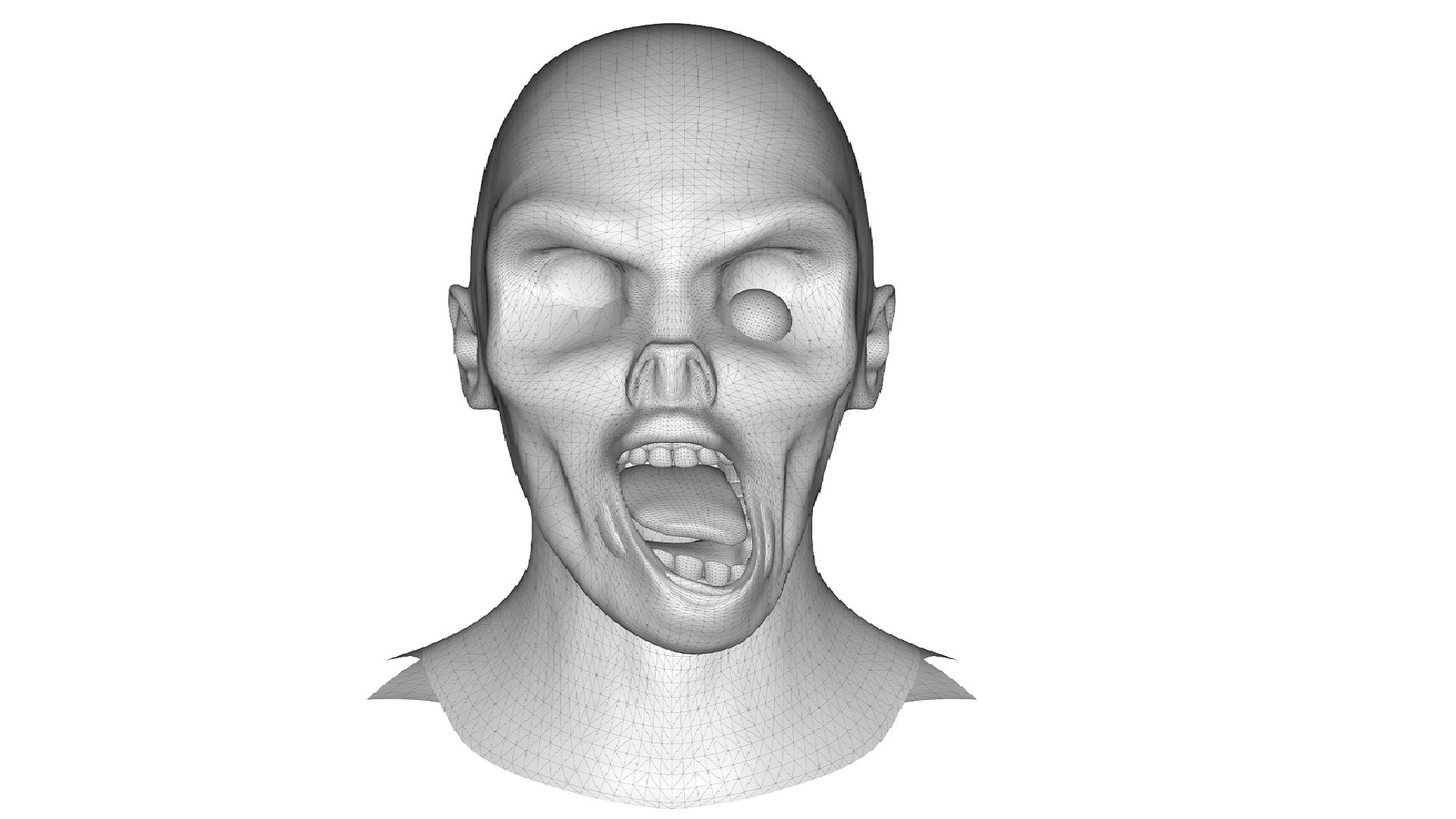 Zombie Head 3D Model - TurboSquid 1702578