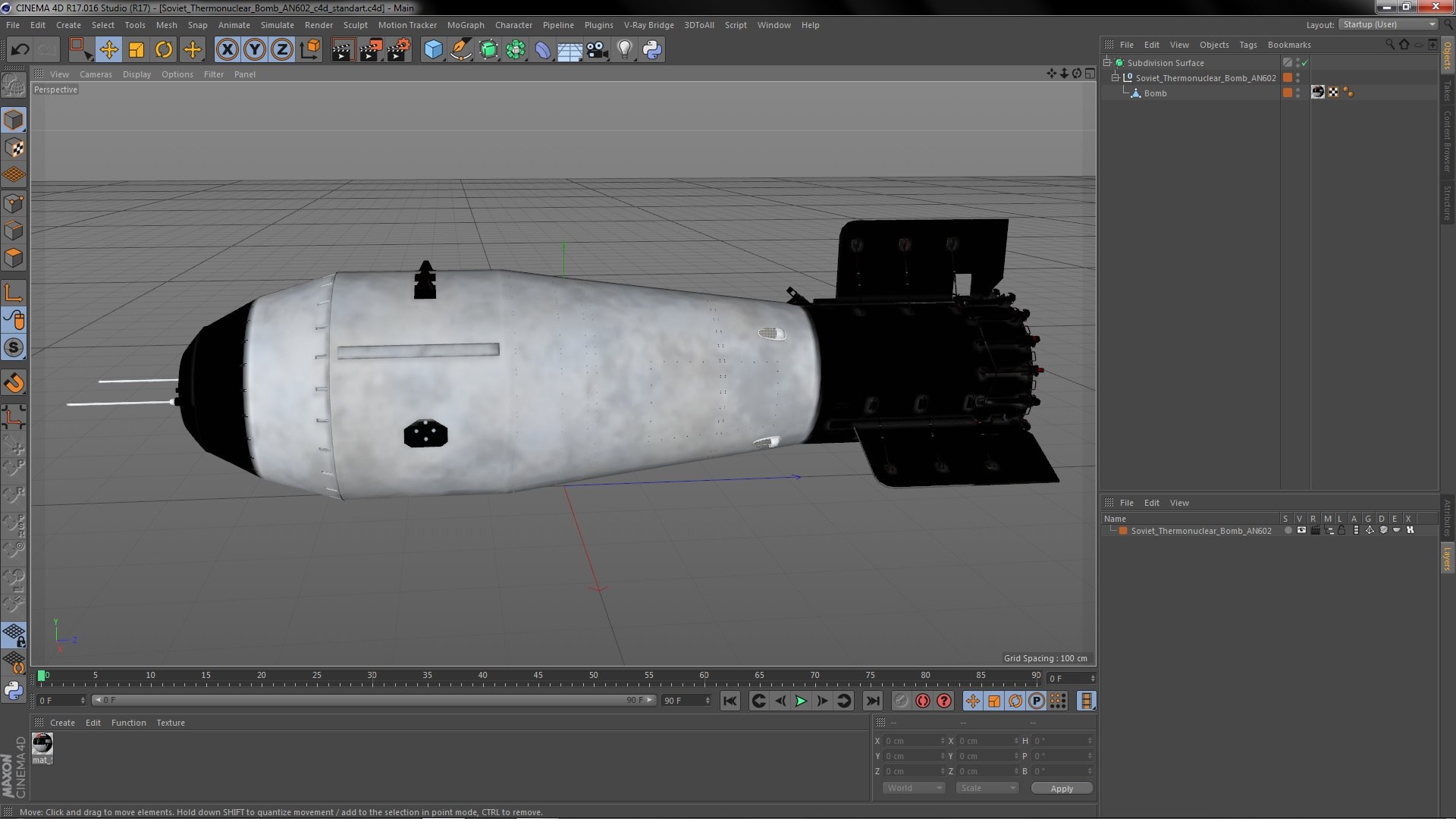 3D Soviet Thermonuclear Bomb AN602 model - TurboSquid 2065226