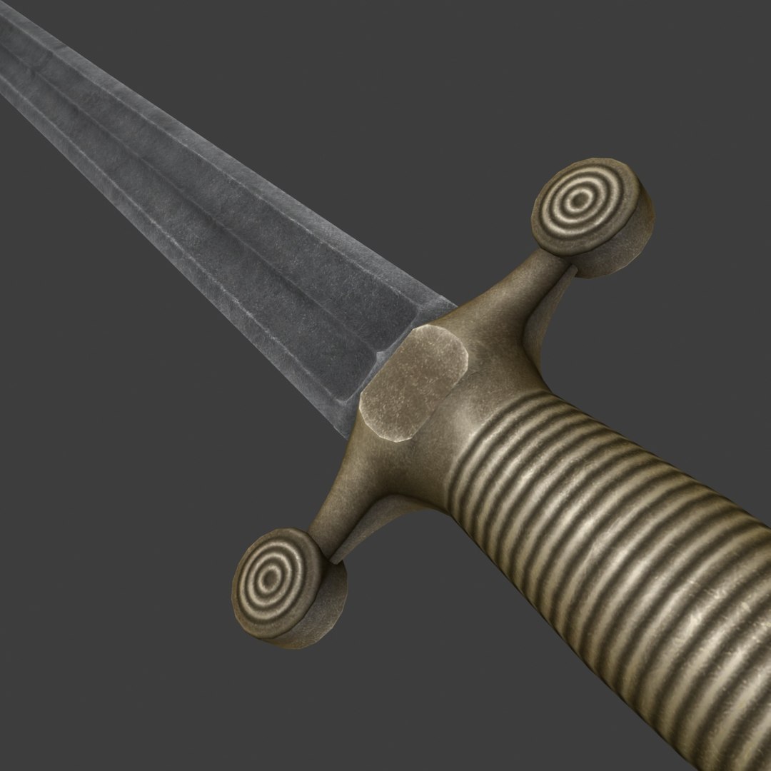 old british long dagger 3d max