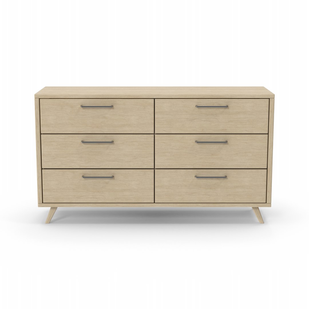 3D Wooden Drawer Dresser Model - TurboSquid 2019824