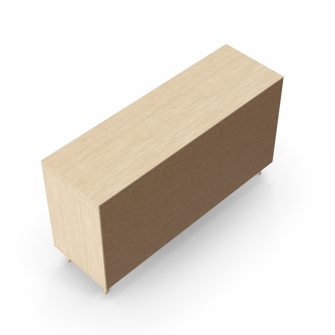 3D Wooden Drawer Dresser Model - TurboSquid 2019824