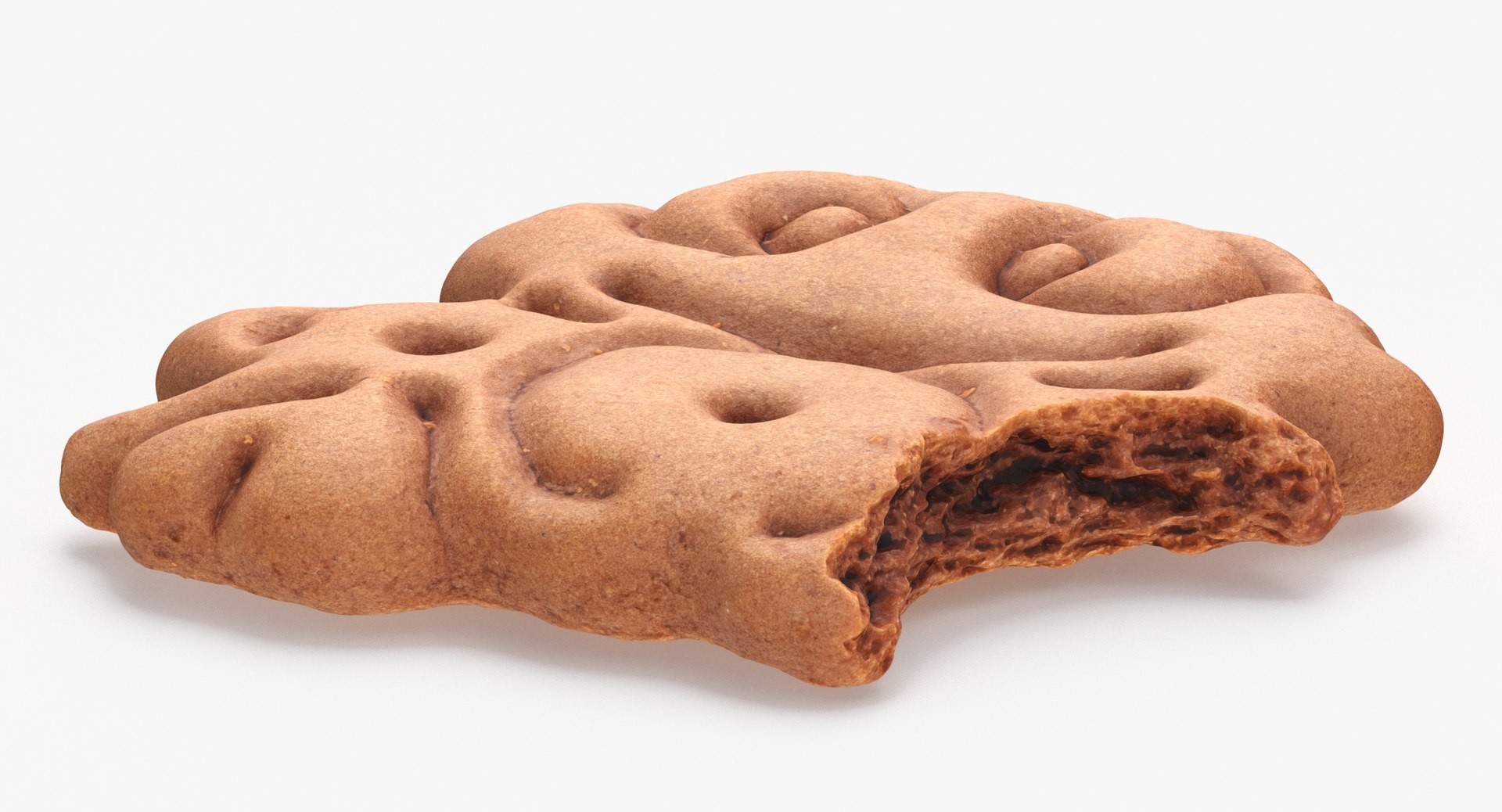 Cocoa Frog Cookie 01 Bitten 3D Model - TurboSquid 1853269