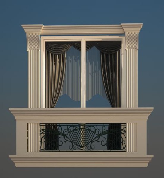 organic window designs 3d model