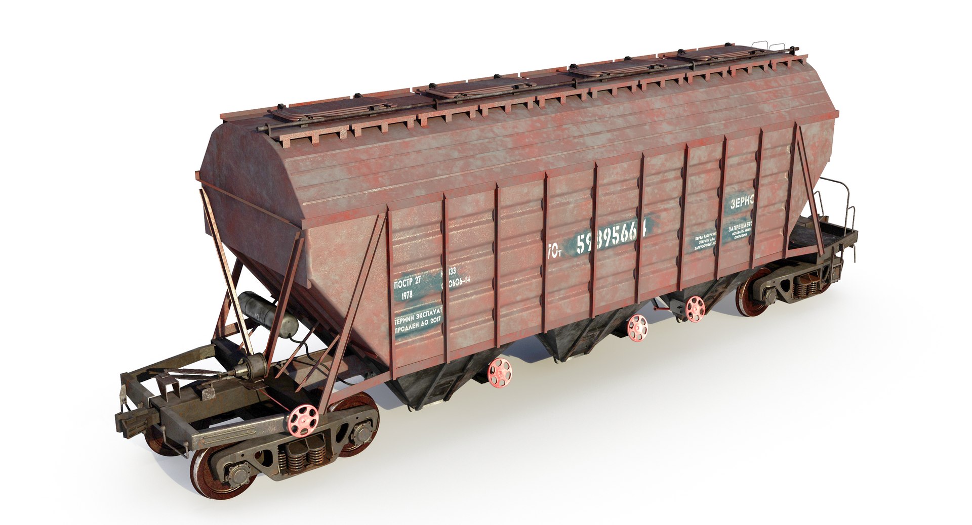 Rail Hoppper Car Obj