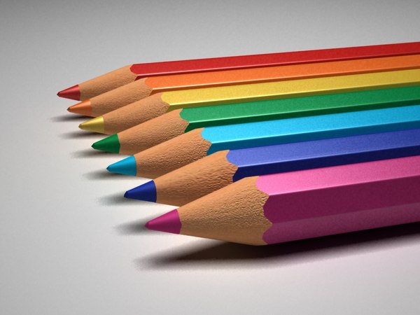 3D colour pencil - TurboSquid 1230931