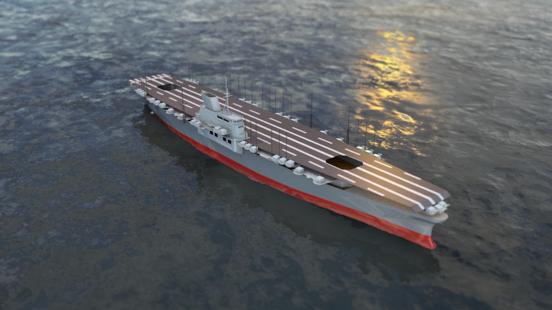 3D Shinano Japanese Aircraft Carrier - TurboSquid 1460191