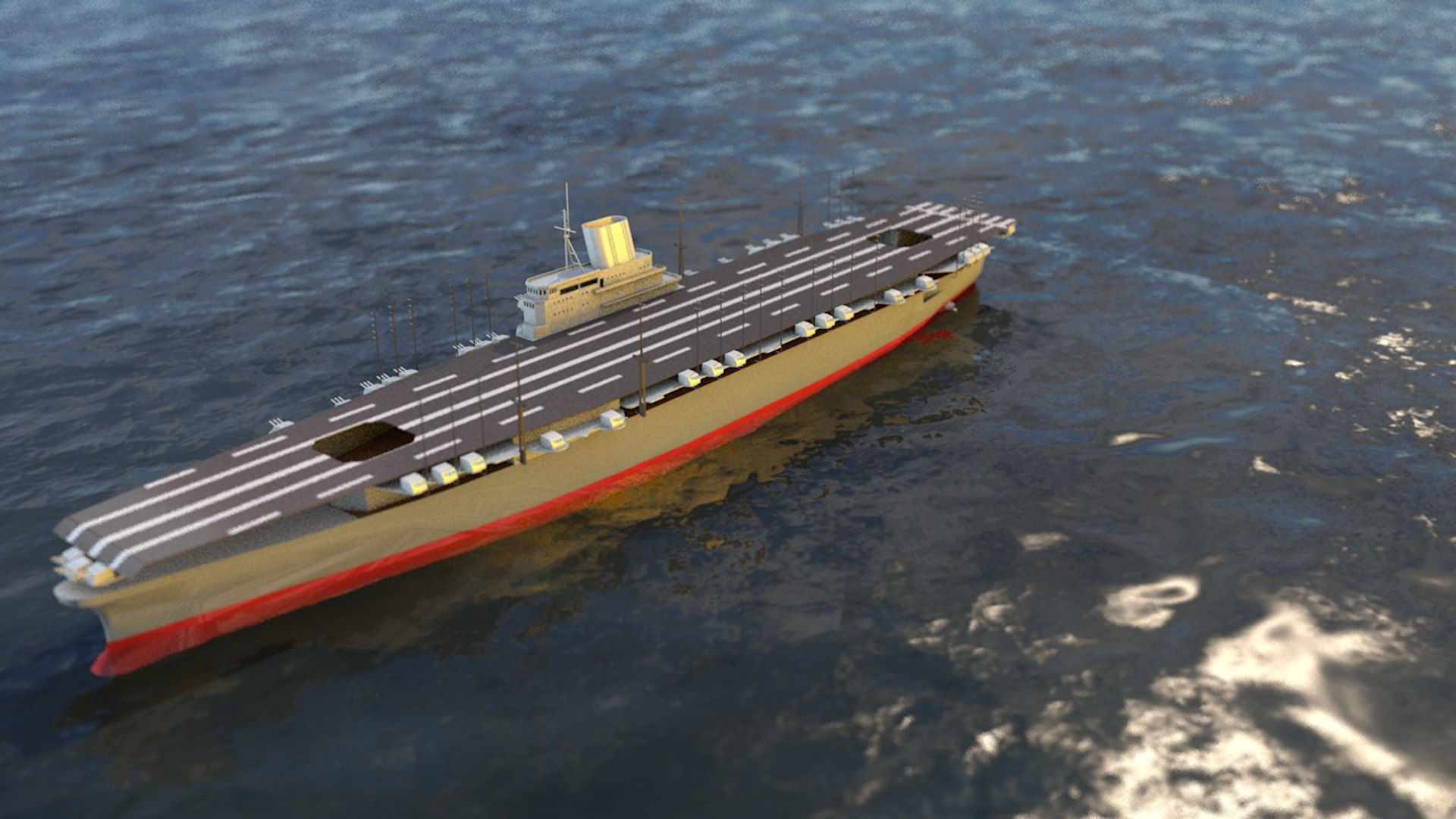 3D Shinano Japanese Aircraft Carrier - TurboSquid 1460191
