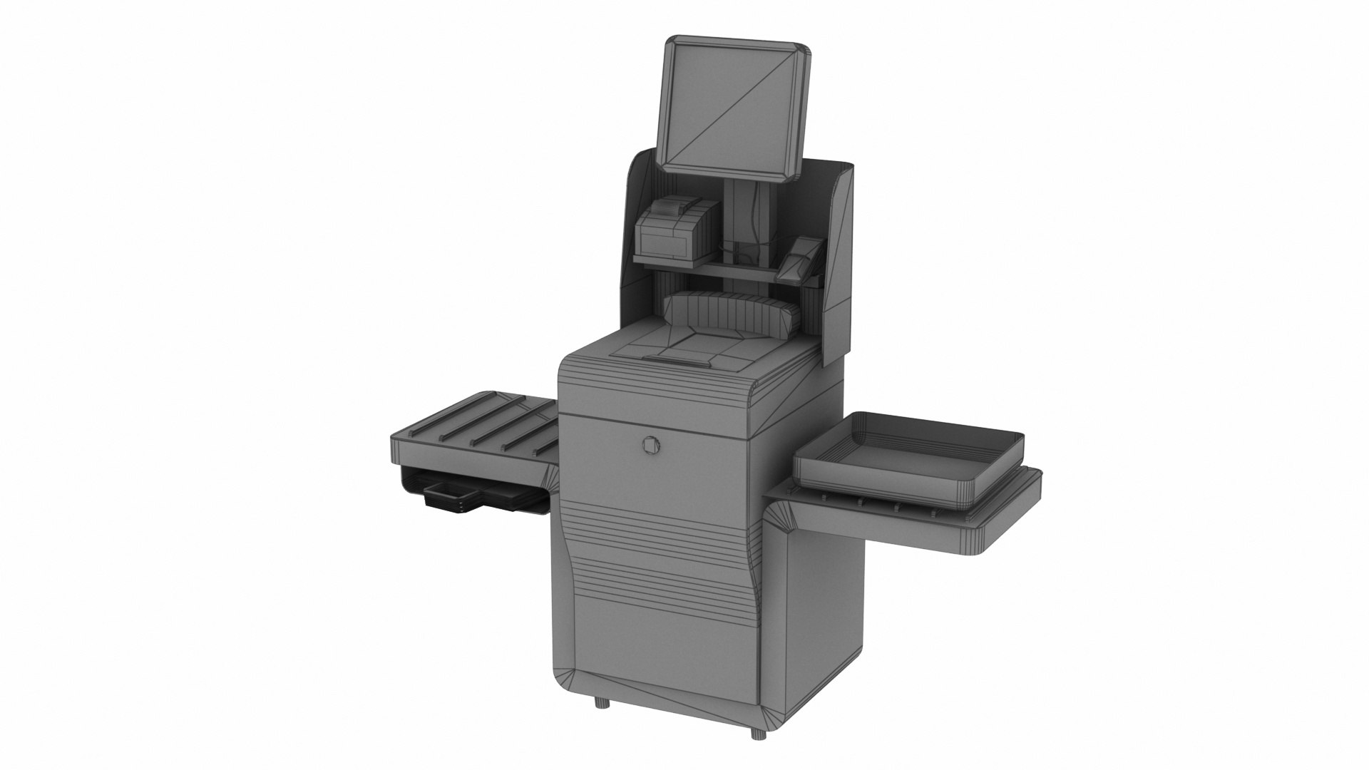 Self Checkout Kiosk 3D Model - TurboSquid 1594569