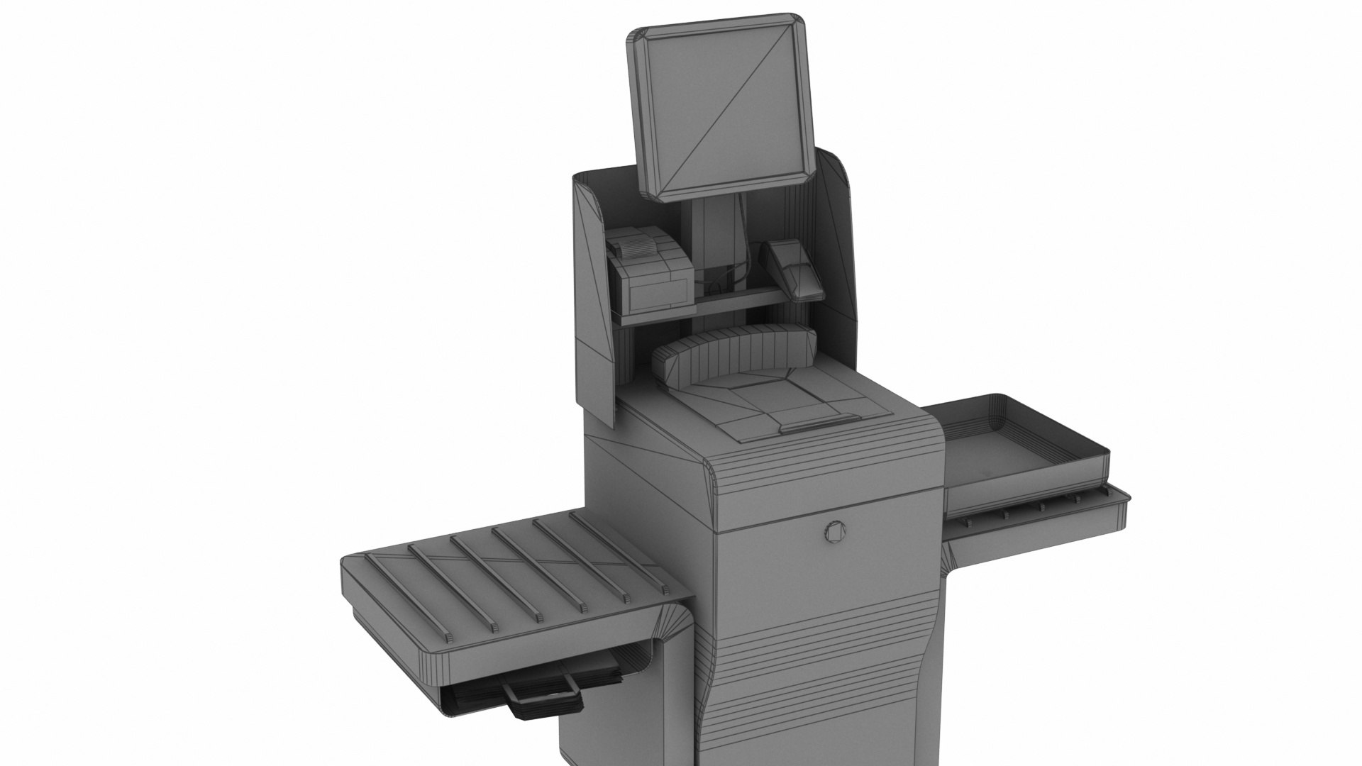 Self Checkout Kiosk 3D Model - TurboSquid 1594569