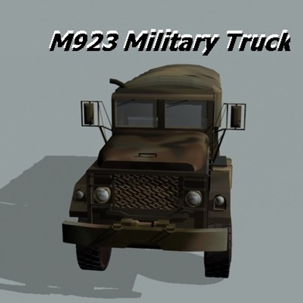 3d m923 military truck transport model