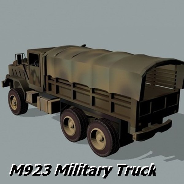 3d m923 military truck transport model