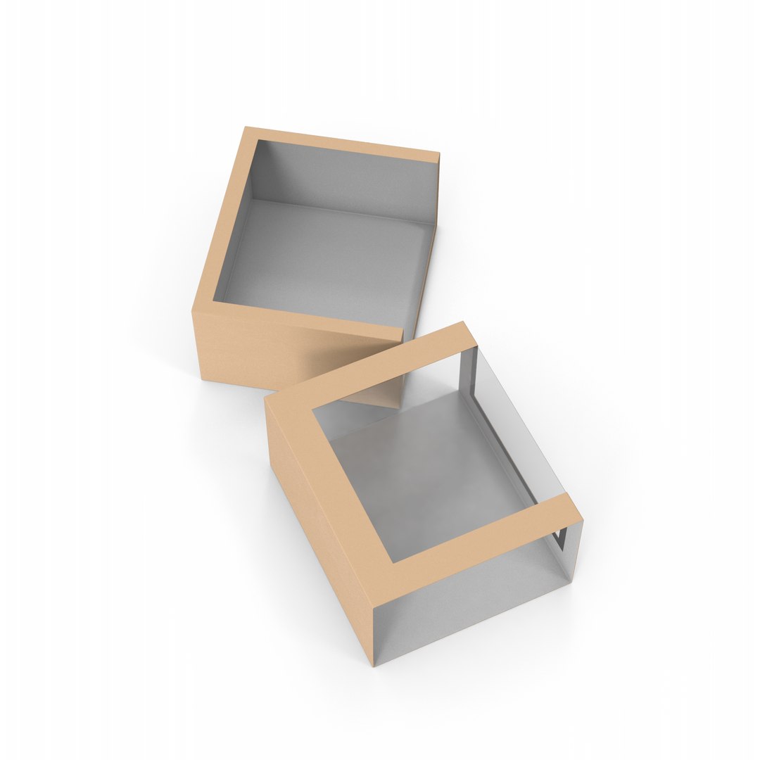 3D Model Opened Box With Window - TurboSquid 2050259