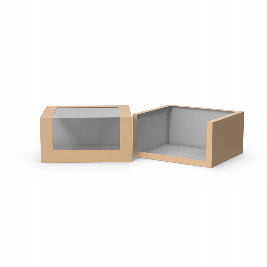 3D Model Opened Box With Window - TurboSquid 2050259
