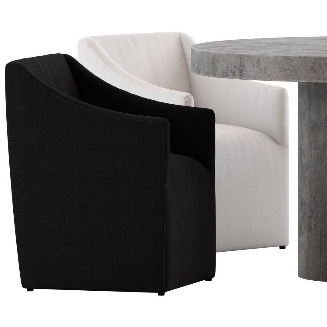 3D Coco Republic Avalon Dining Chair And Regent Table - TurboSquid 2166489
