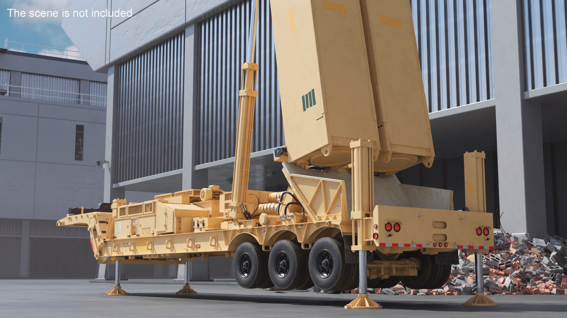 3D LRHW Launcher With Deployed Hypersonic Missiles Animated Rigged ...