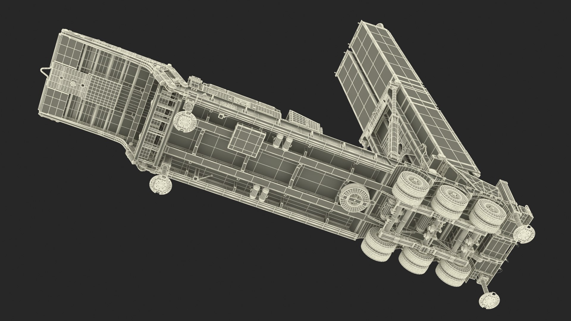 3D LRHW Launcher With Deployed Hypersonic Missiles Animated Rigged ...