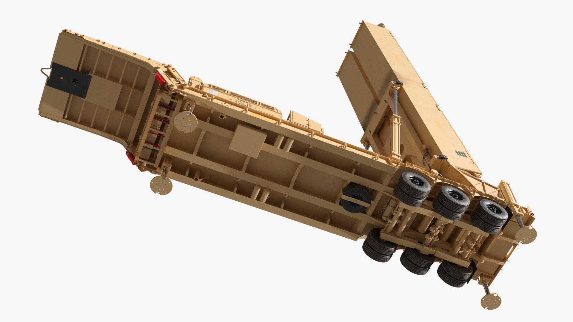 3D LRHW Launcher With Deployed Hypersonic Missiles Animated Rigged ...