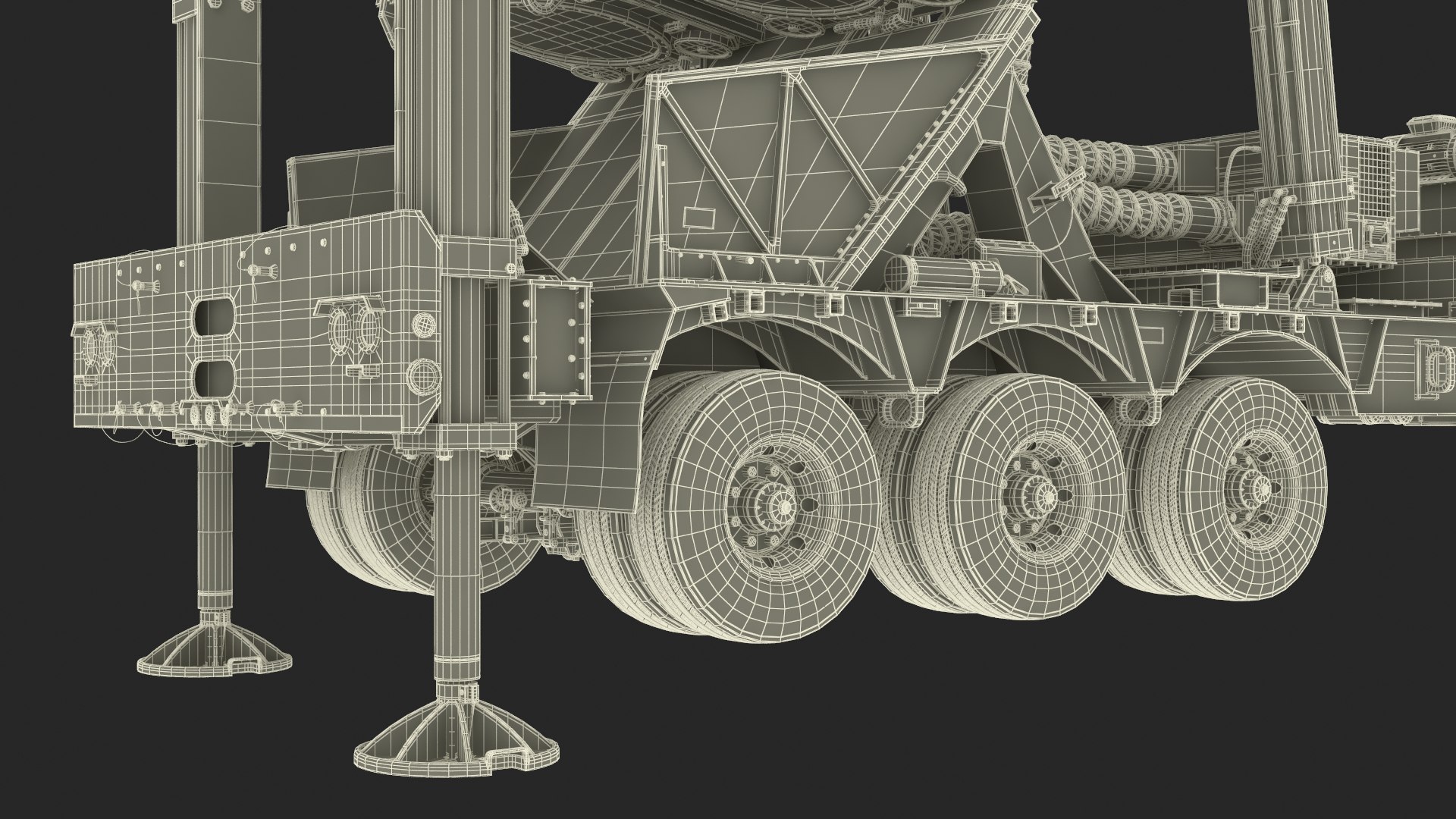 3D LRHW Launcher With Deployed Hypersonic Missiles Animated Rigged ...