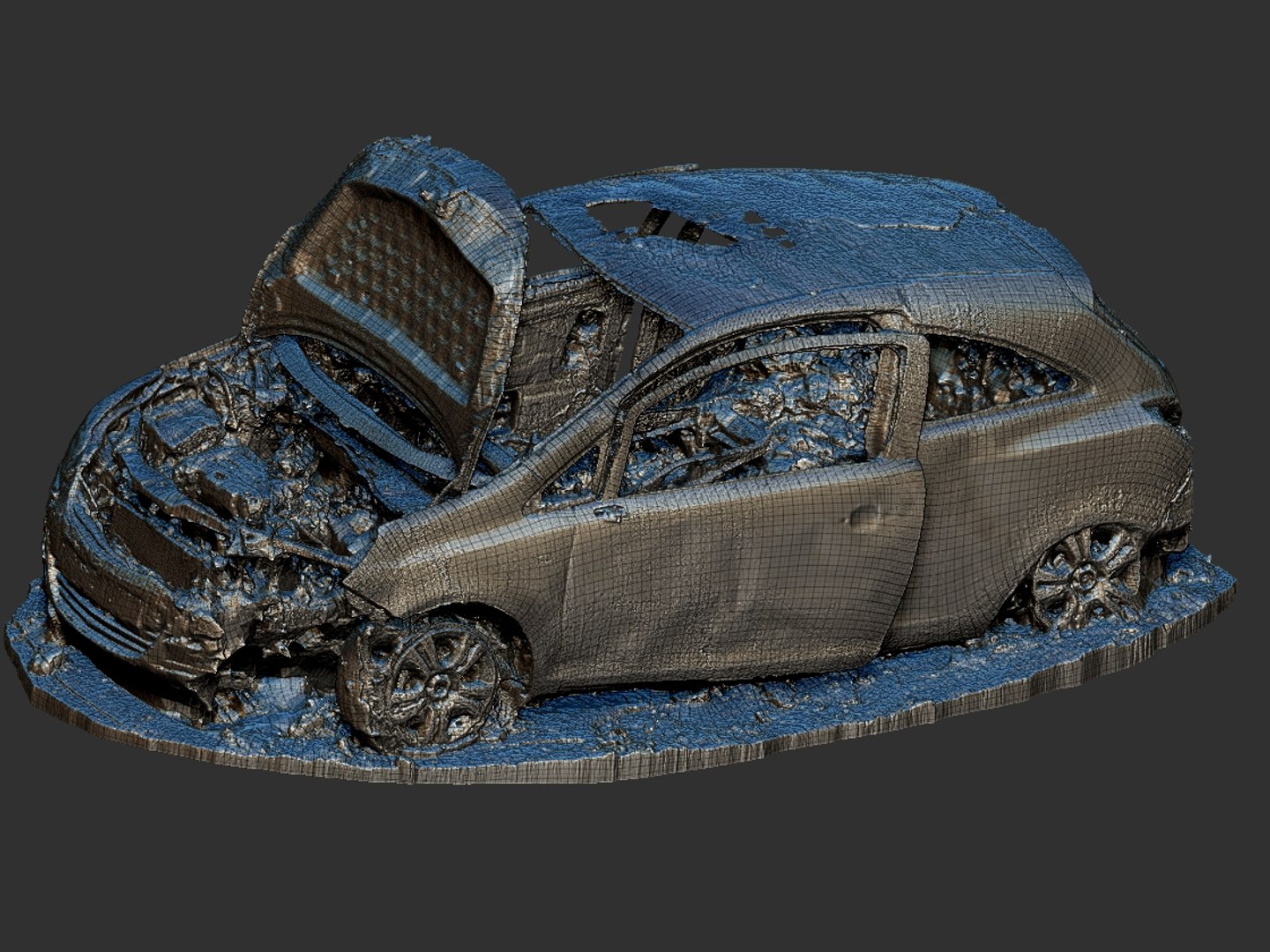 Car Wreck 16K Model - TurboSquid 2060703