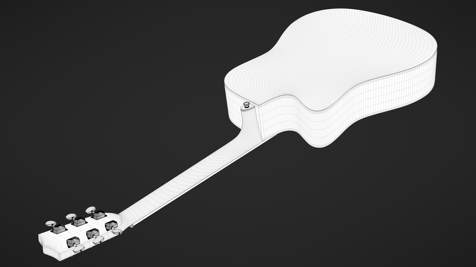 Auditorium Acoustic Guitar 3D model - TurboSquid 2071992