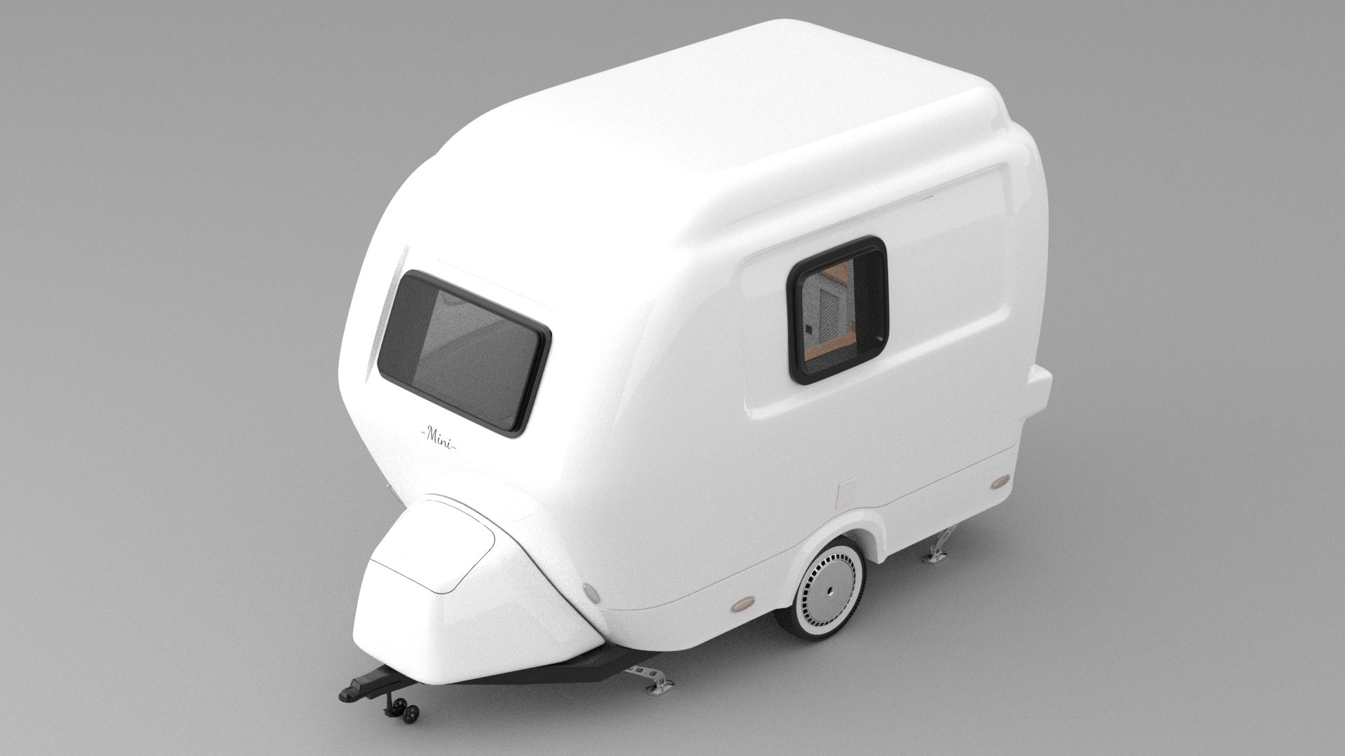 Capsule Caravans Mini Micro Camper Trailer Glacier White 3D ...