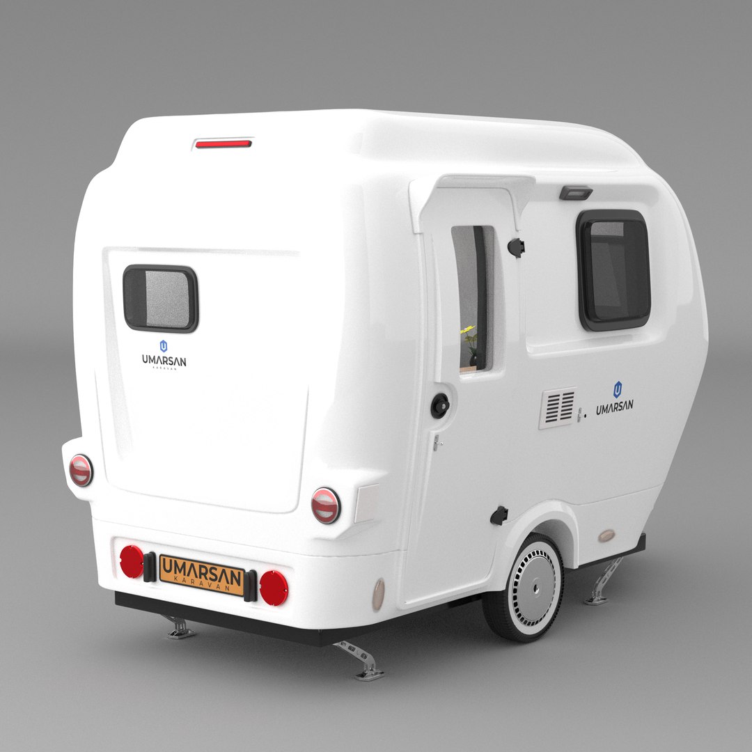 Capsule Caravans Mini Micro Camper Trailer Glacier White 3D ...