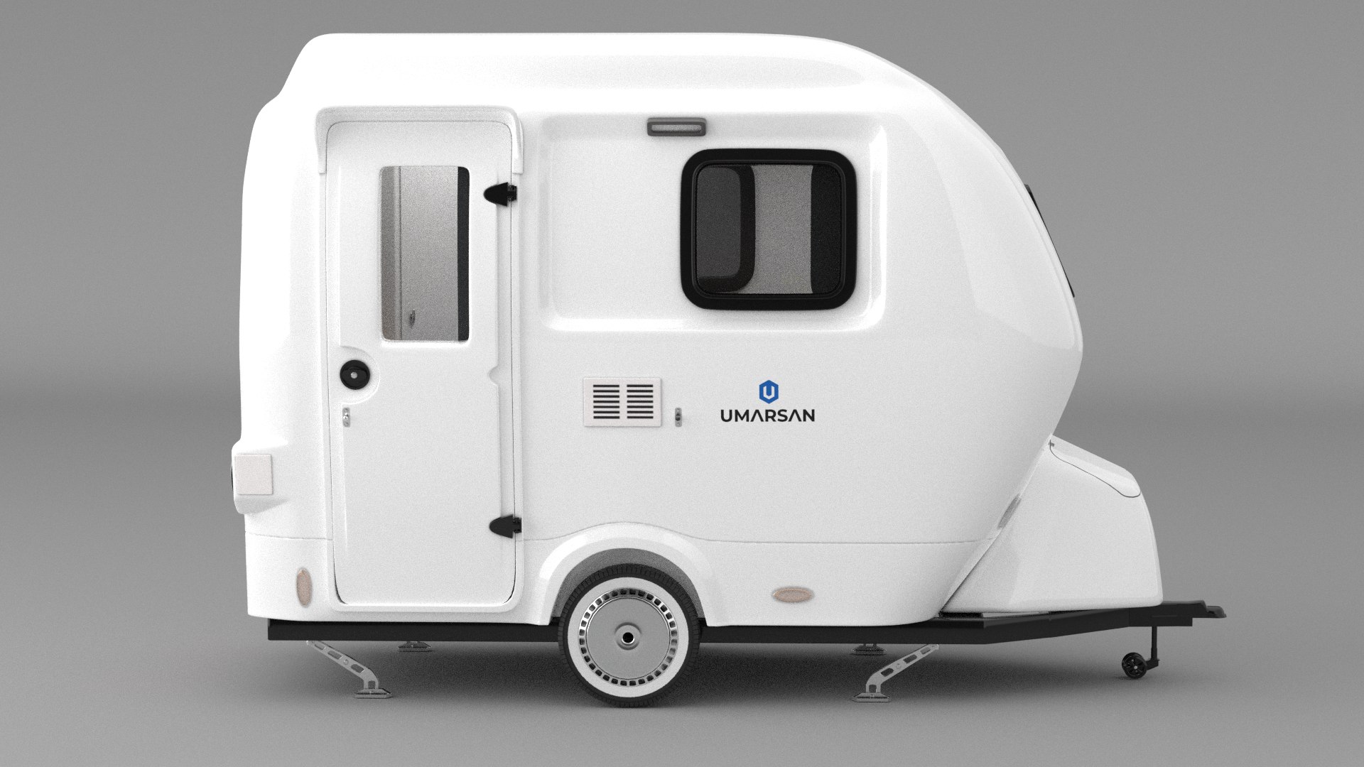 Capsule Caravans Mini Micro Camper Trailer Glacier White 3D ...