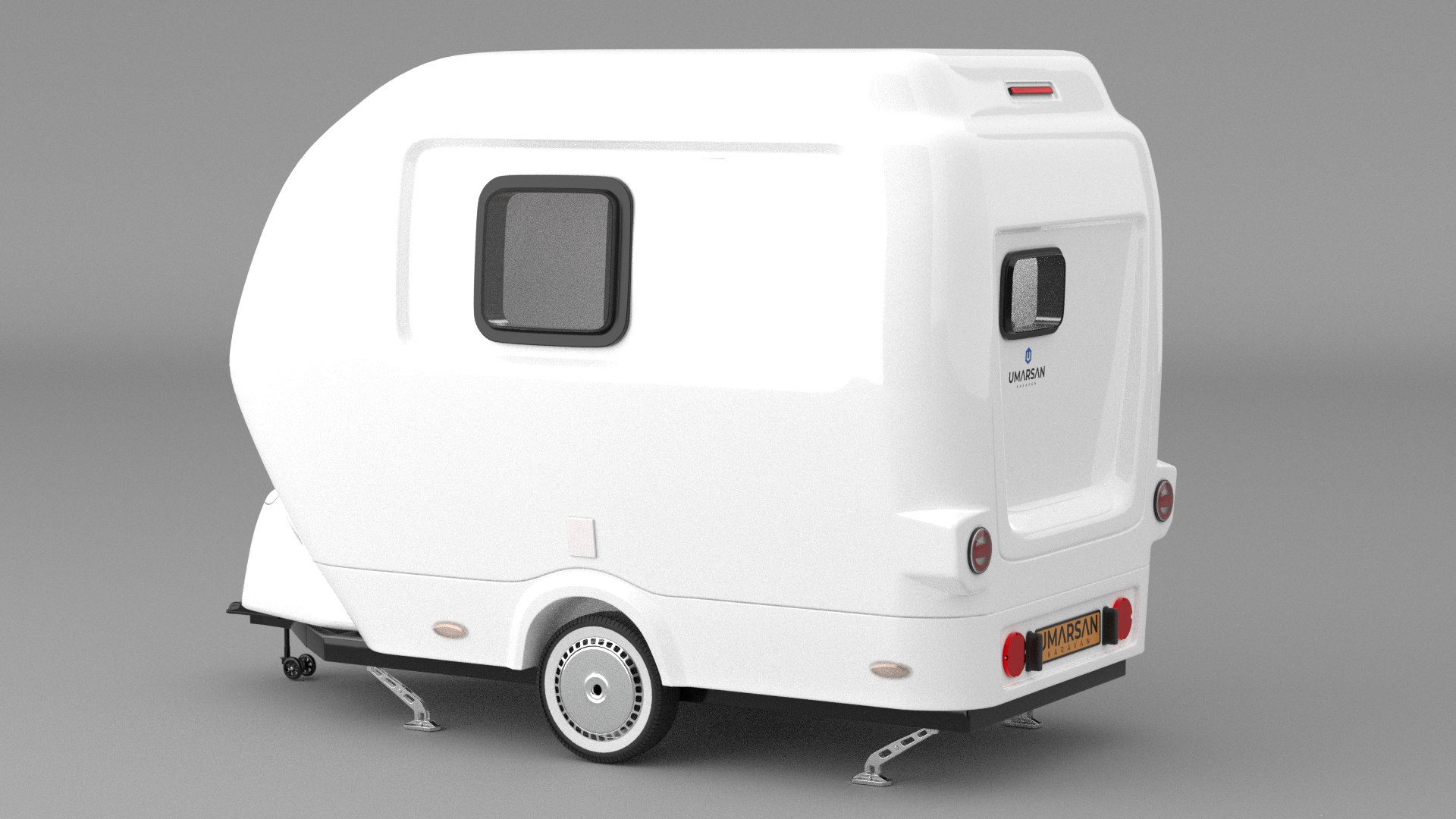 Capsule Caravans Mini Micro Camper Trailer Glacier White 3D ...