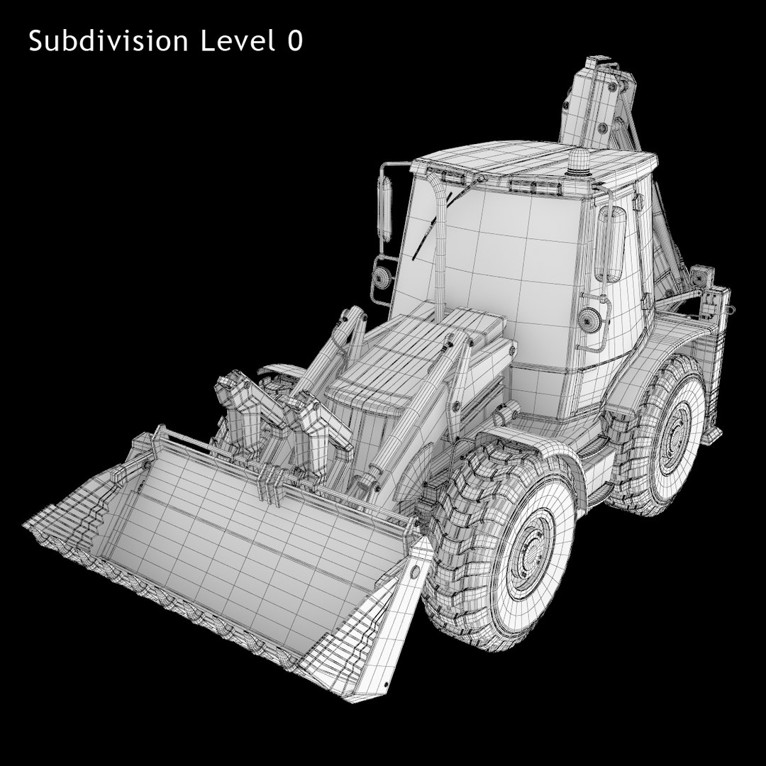 3d Model Backhoe Loader